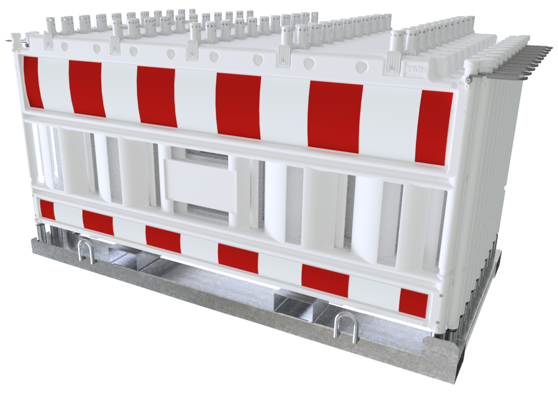 SET | with 20 panel fence | on storage and transport crossbar | with ...