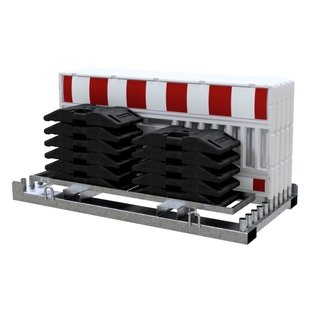 SET | with 10 panel fences | and 11 base plates | on storage and ...