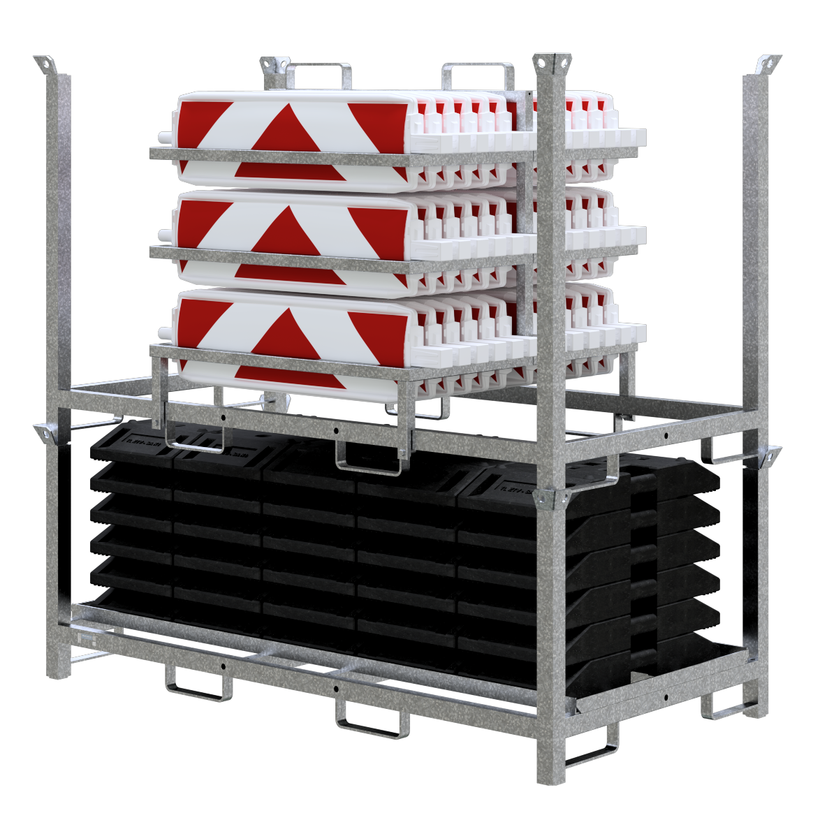 SET | with 30 traffic panels and accessories | on top part and storage ...