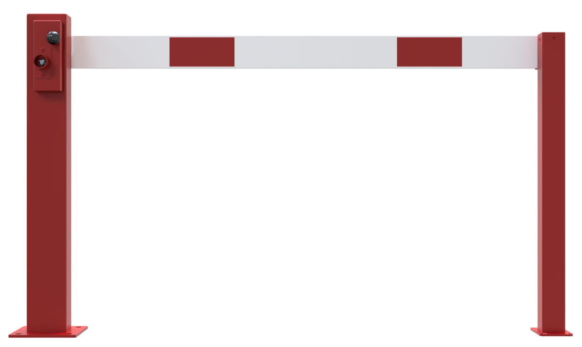 Compact hand barrier | without fixed support post | adjustment range ...