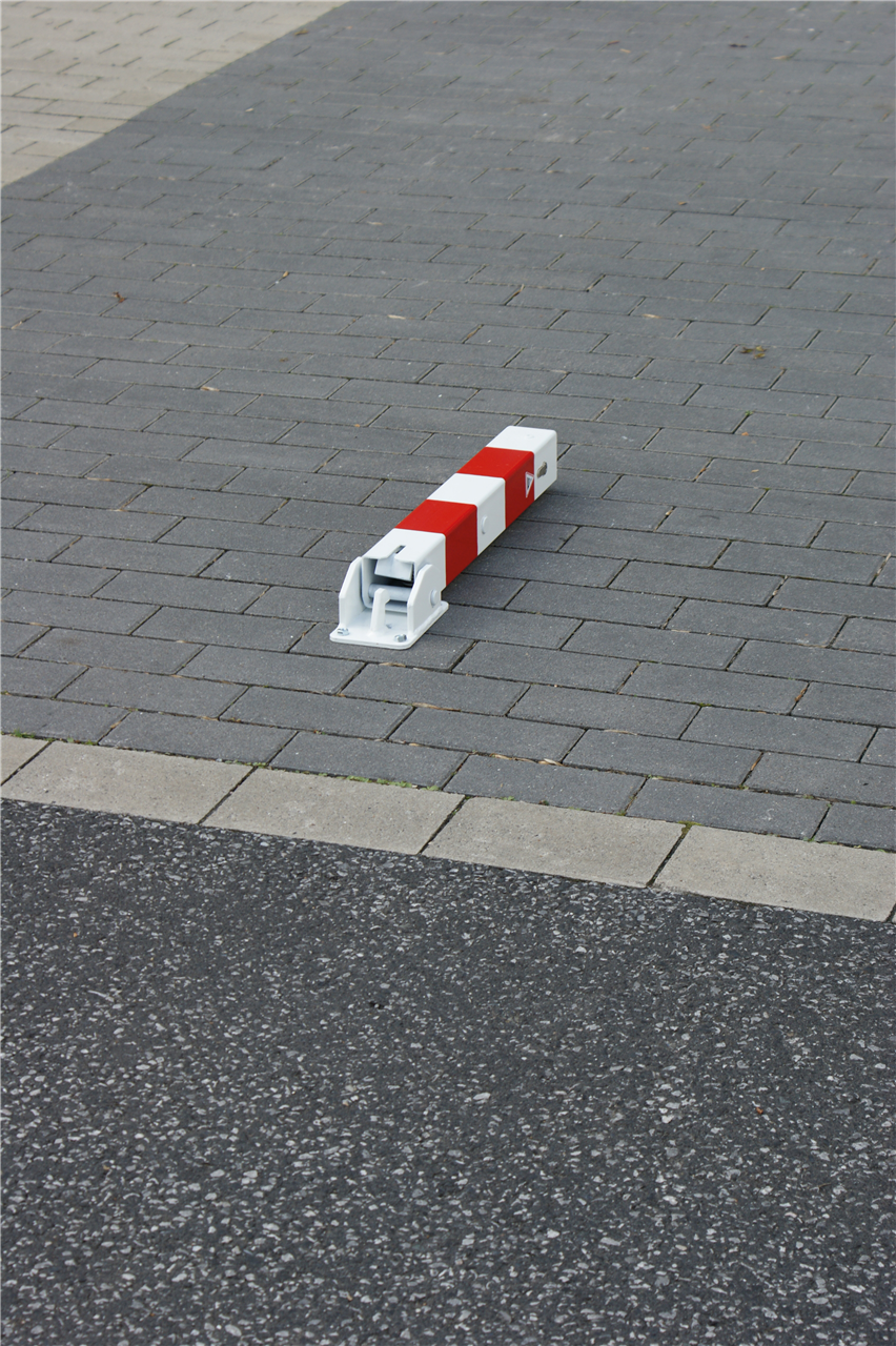 Barrier posts | Steel tube 70 x 70 mm | foldable, with Euro profile ...