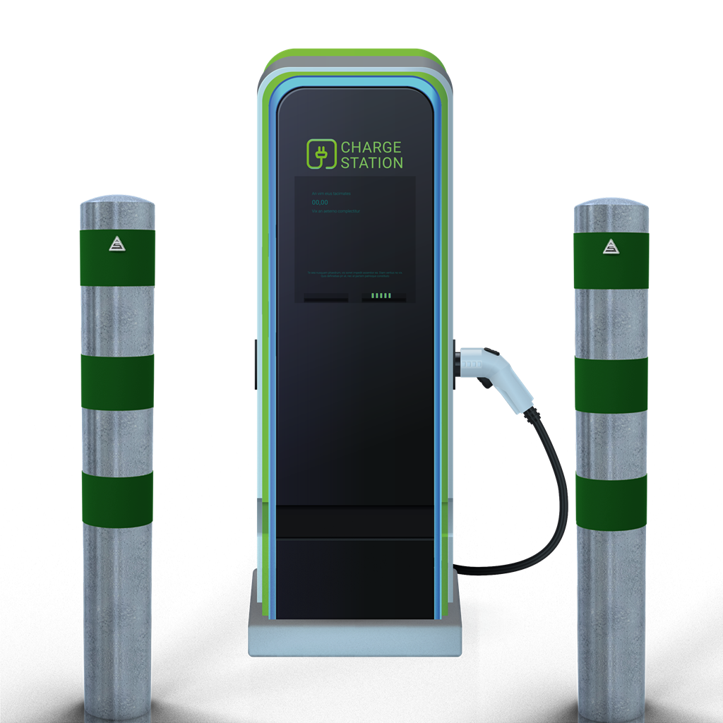 Impact protection bollards | as e-charging post protection | Ø 152 mm ...